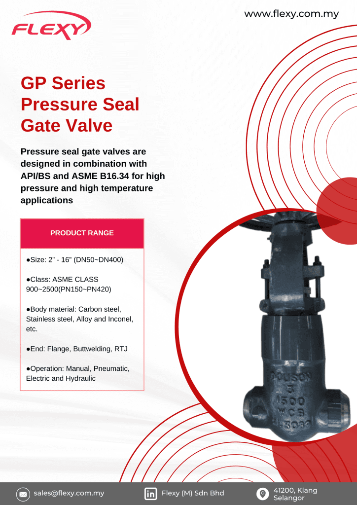 GP series Pressure seal Gate valve - Flexy - Industrial Hose, Valves ...